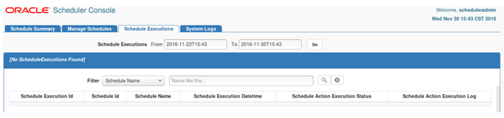 Appendix E: Scheduler UI Screenshots